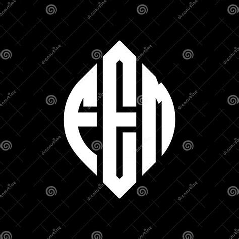 Diseño Del Logotipo De La Letra De Círculo Fem Con Forma De Círculo Y