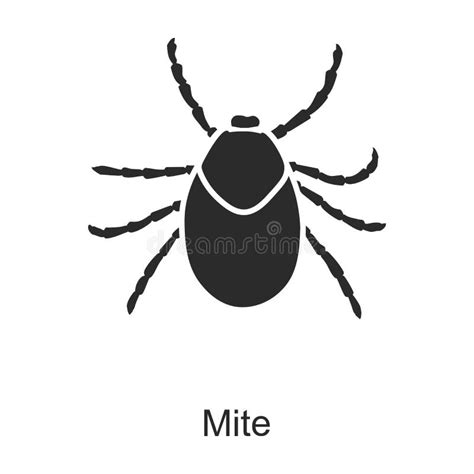 Mite Vector Iconcartoon Vector Icon Isolated On White Background Mite