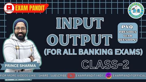 Machine Input Output Basic Concepts Reasoningclass 2exampandit1401 Sbiclerk Sbipo Ibpspo