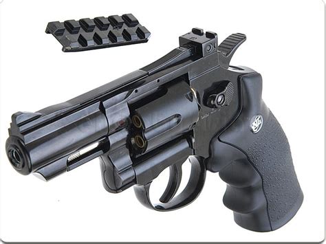 Ameba Airsoft Revólver Magnum con cañón de pulg de CO de WG