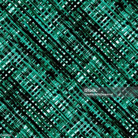 짙은 녹색의 그늘에서 많은 스레드 인터레이스고르지 못한 불규칙 한 선으로 가득 완벽 한 추상 배경자연 현실 체크 무늬 직물 가까이 3d 효과 함께 0명에 대한 스톡 사진 및