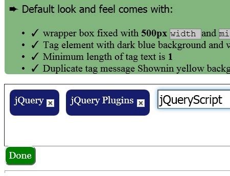 Minimal Tags Tokens Input Plugin For JQuery FancyMe Tags Free