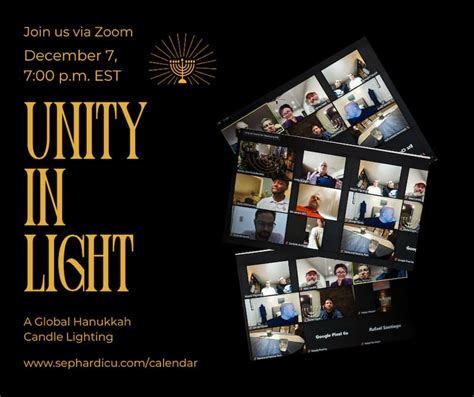 Celebrating Unity In Light A Global Hanukkah Experience Sephardic U