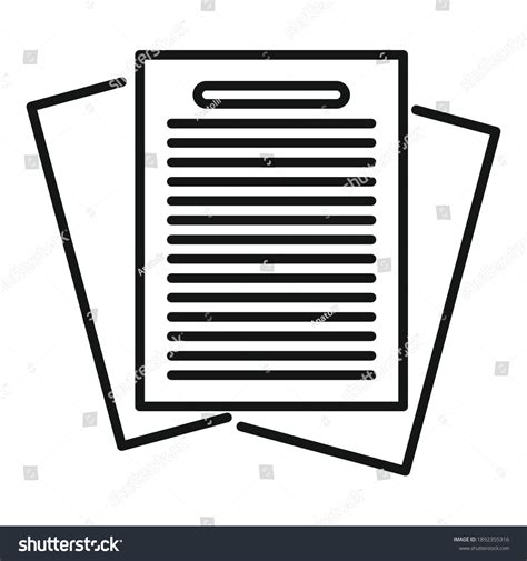 Estimator Office Papers Icon Outline Estimator Stock Vector Royalty