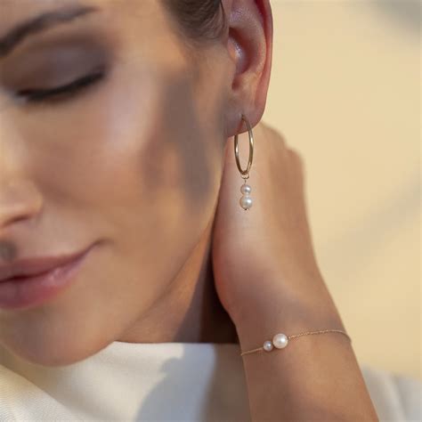 Kolczyki złote z perłami Pearls KF17698 39233