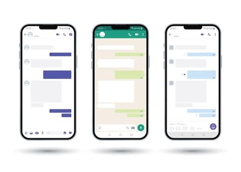 premium vector messenger ui template chat application illustration