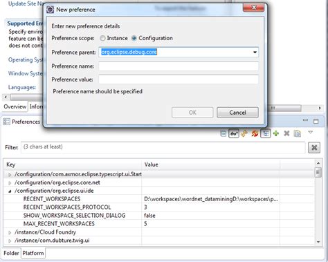 Preference Editor Eclipse Plugins Bundles And Products Eclipse