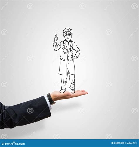 Caricaturas Del Hombre De Negocios En Palma Foto De Archivo Imagen De Palma Profesional