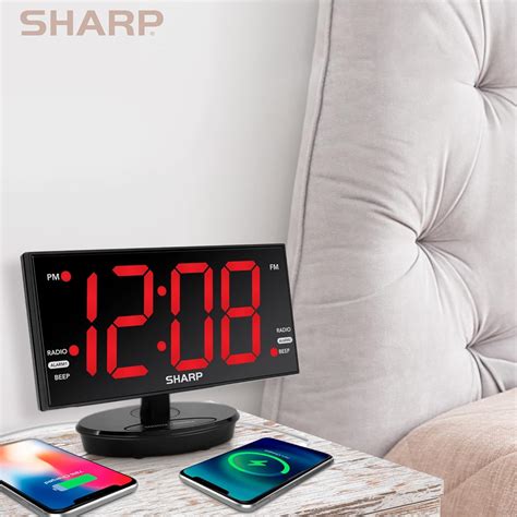 Sharp Reloj Despertador Digital Reloj Led Extra Grande De 89 Pulgadas