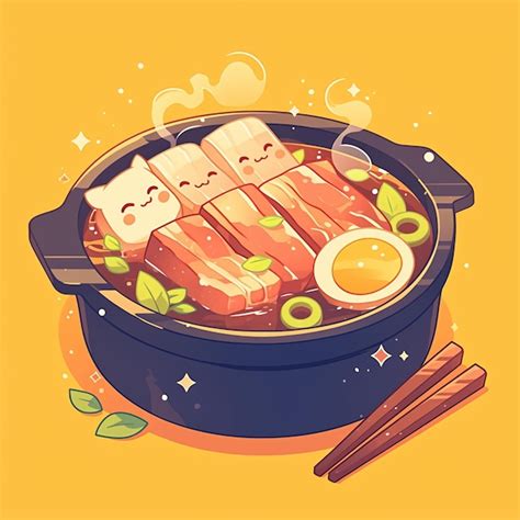 싱가포르 바크 쿠트 테와 돼지고기 갈비 수프 프리미엄 Ai 생성 벡터