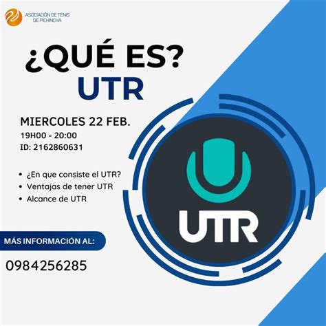 Webinar ¿qué Es Utr Asociación De Tenis De Pichincha
