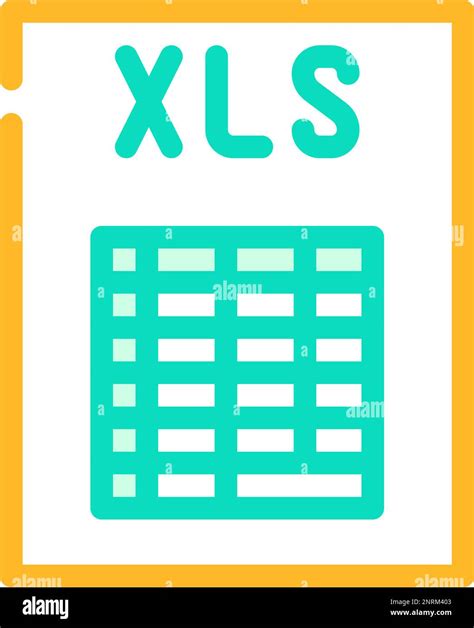 Xls File Format Document Color Icon Vector Illustration Stock Vector