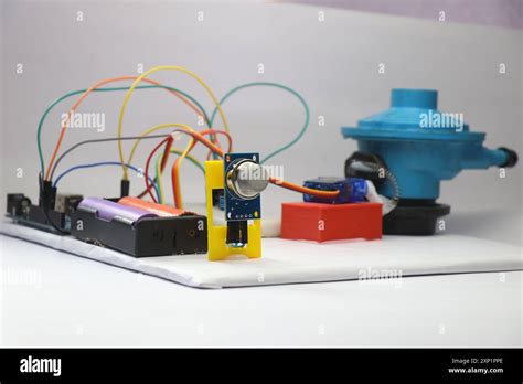 Electronic Components On An Automatic Gas Sensor Detection System With