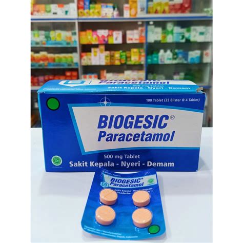 Jual Biogesic Paracetamol Obat Demam Pereda Nyeri Sakit Kepala Dan Gigi Shopee Indonesia