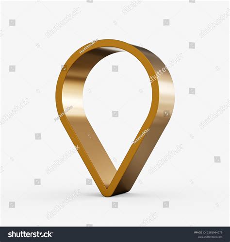 Gold Pointer Icon Location Symbol Gps Stock Illustration 2181964079 Shutterstock