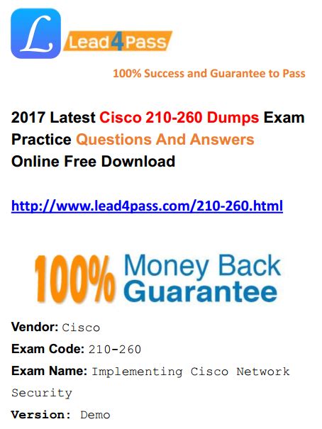 [2017 new] cisco ccna security 210 260 dumps exam practice files and