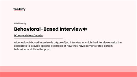 Behavioral Based Interview Hr Glossary Testlify