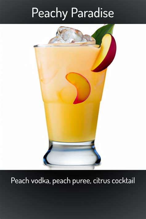Peachy Paradise Peach Vodka Peach Puree Citrus Cocktail
