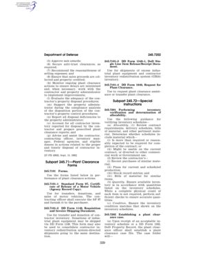 Fillable Online Gpo 339 Subpart 245 71 Plant Clearance Forms Subpart