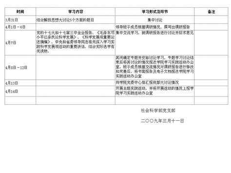 社科部学习实践科学发展观活动学习调研阶段工作计划 马克思主义学院