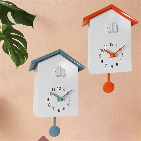 Cuckoo Wall Clock Birds Sounds Pendulum Clock Desk Grandado