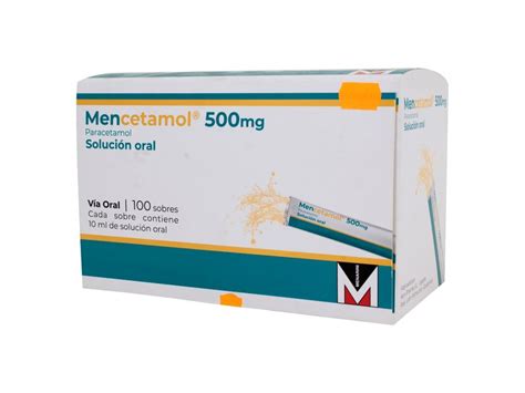 Comprar Mencetamol Menarini 500mg 100 Sol Oral Bebible Walmart