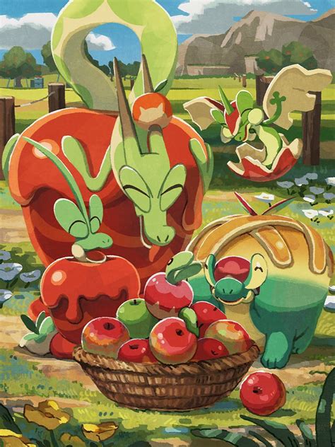 Applin Hydrapple Dipplin Appletun And Flapple Pokemon And 1 More