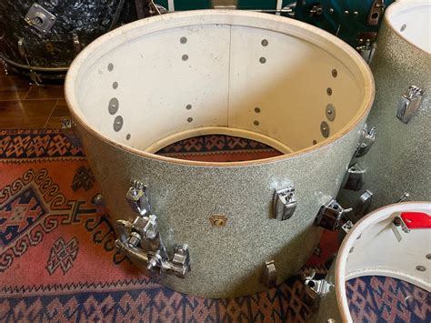 1963 Ludwig Drum Set Silver Sparkle 201316 Cob Hoops Drugans Drums
