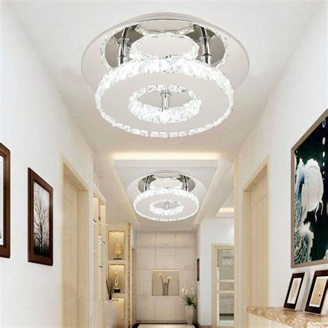 Letgospt Deckenleuchte Kristall Led Deckenlampe Rund 12w 1200lm