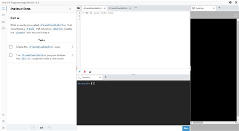 Solved Write An Application Called Jframedisablebutton That Chegg