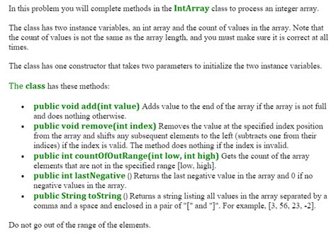 Solved In This Problem You Will Complete Methods In The