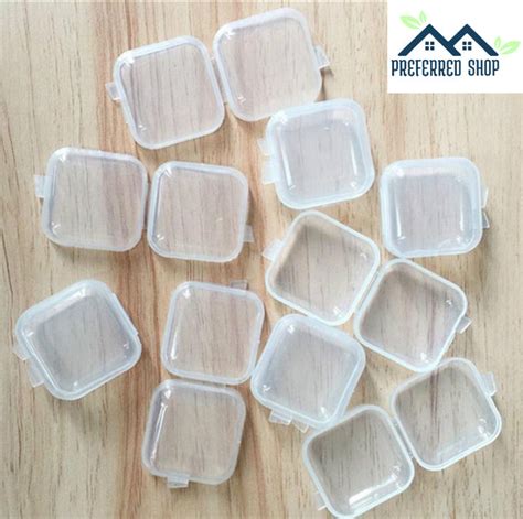 Preferred Shop Mini Clear Plastic Small Box Jewelry Earplugs Container Storage Box Lazada PH