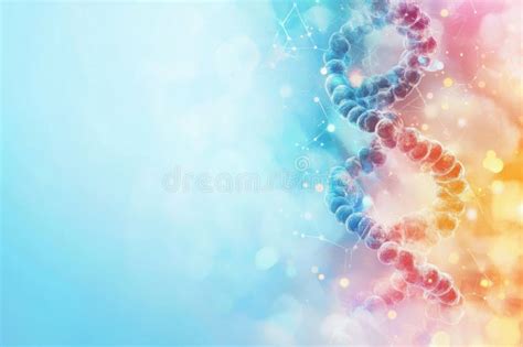 A Colorful Visualization Of Dna Helix Surrounded By Abstract Molecular Designs In Soft Hues