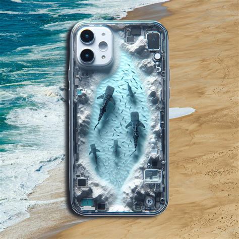Whaleshark Shark Ocean Phone Casing Whale Shark Resin Illusion 3d Deep