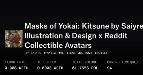 Masks Of Yokai Kitsune By Saiyre Illustration And Design X Reddit Collectible Avatars