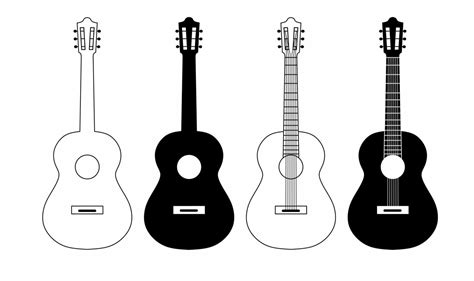 Acoustic Guitar Photography Black And White Wallpaper