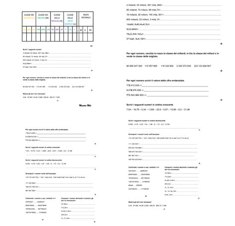 Verifica Grandi Numeri E Numeri Decimali Blog Di Maestra Mile