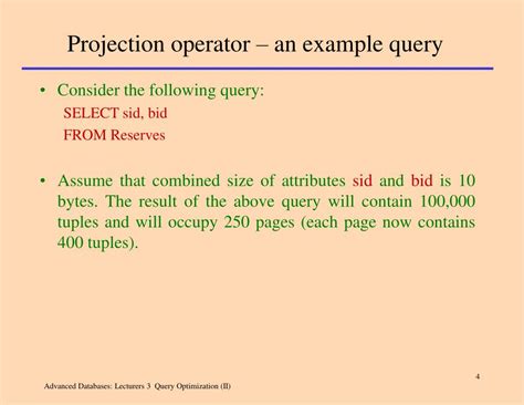 PPT Query Optimization Advanced Databases By M Akhtar Ali PowerPoint Presentation ID