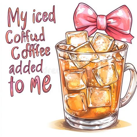 An Iced Coffee Cup Featuring A Cute Pink Bow And Matching Straw Is