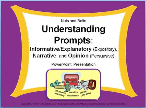 Understanding Prompts Expository Narrative And Persuasive Ppt