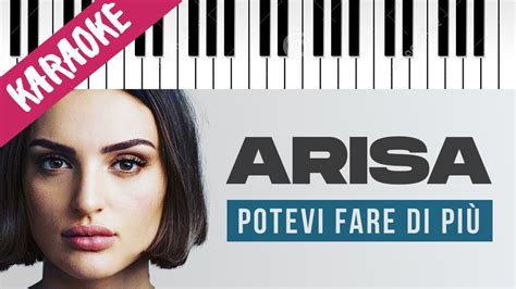 Arisa Potevi Fare Di Più SANREMO 2021 Piano Karaoke con Testo