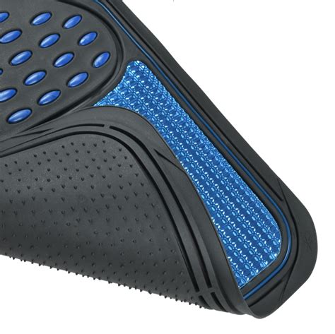 Car Rubber Floor Mats Blue Metallic Design on Black Heavy Duty Rubber ...