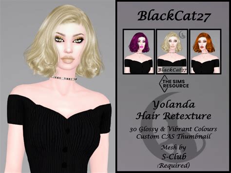 The Sims Resource S Club Yolanda Hair Retexture Mesh Needed