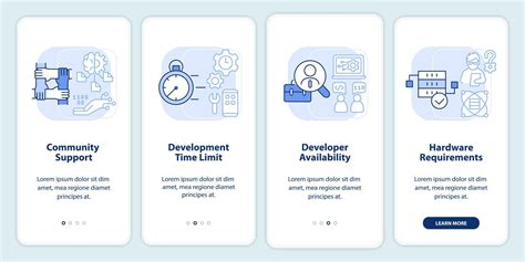 Programing Language Selection Criteria Light Blue Onboarding Mobile App Screen Walkthrough 4
