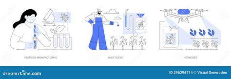 Insecticides Isolated Cartoon Vector Illustrations 302499204