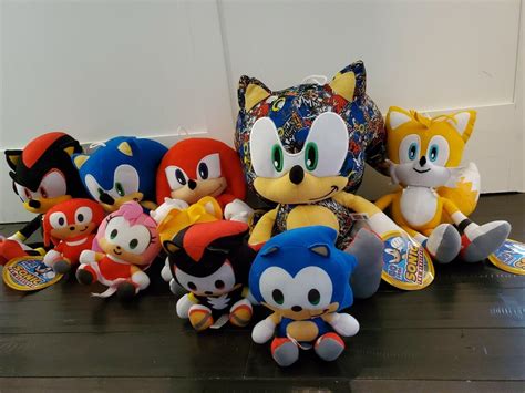 Sonic The Hedgehog Tails Knuckles Shadow Amy Plush Doll Stuffed