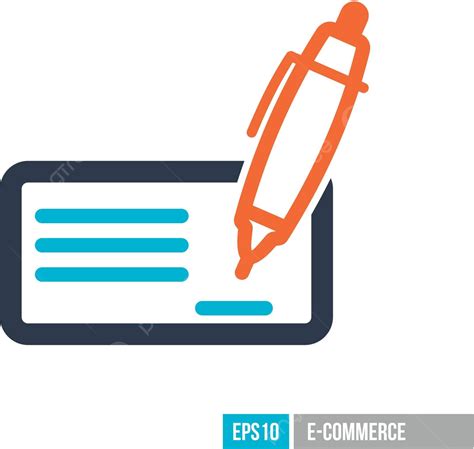 Empty Checking Account Document With Pen And Signatory Symbol Vector