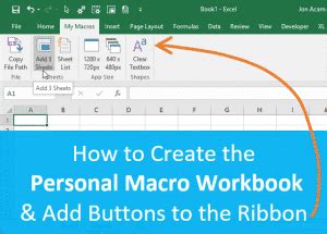 How To Create Macro Buttons In Excel Worksheets Excel Campus