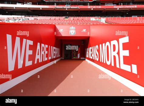 Way To The Pitch With The Slogan This Means Moreanfield Stadium Of