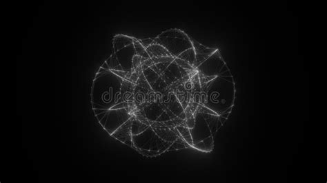 Flowing Orbital Polygonal Sphere Shape Hud Fui Element Plexus Style